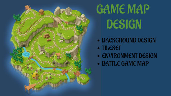 Do high quality 3d game art map, environment background tileset, battle ...