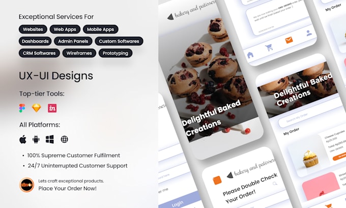 Do wireframes, ui ux design for mobile app, web apps and crm by ...