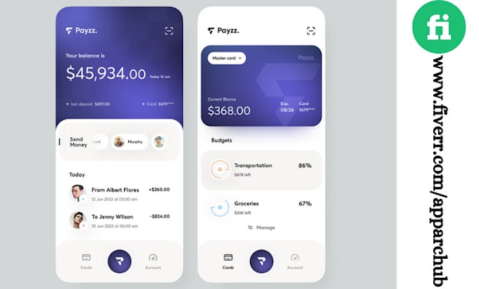 Develop fintech app investment app payment app, wallet app loan app by Apparchub | Fiverr