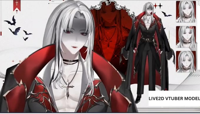 Draw and rig 2d vtuber model, 2d rigging, 2d , live2d vtuber, 2d ...