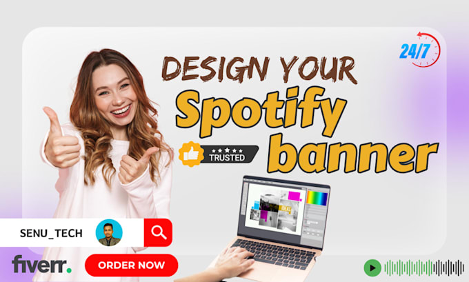 Design a stunning spotify banner for emerging artists by Senu_tech | Fiverr