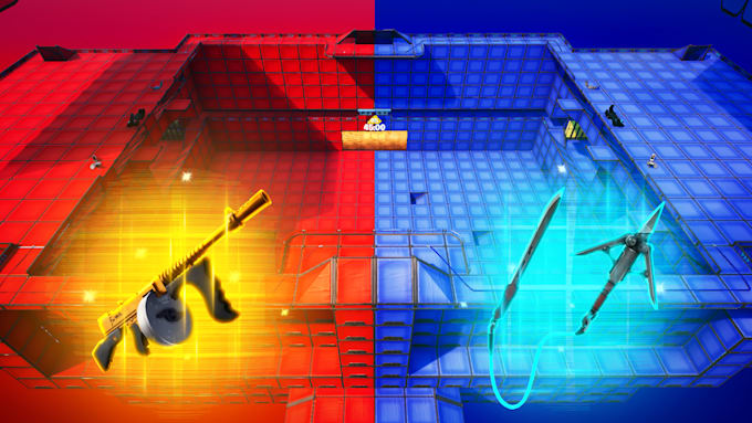 Make a thumbnail for your fortnite creative map, uefn red vs blue by ...