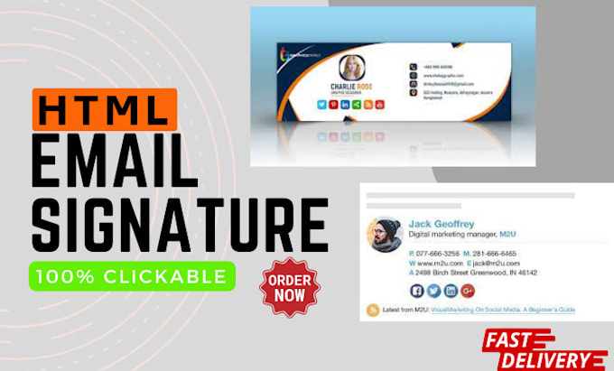 Create animated email signature html by Mrsheeraxi | Fiverr