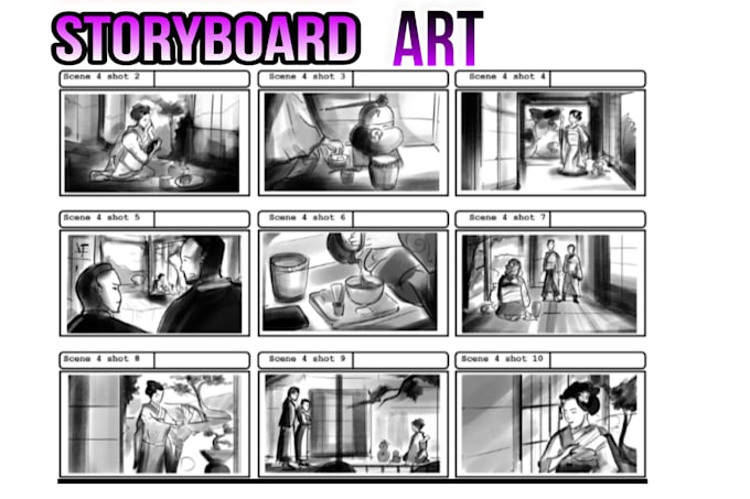 Draw story board artist storyboard animation ads drawing in 24 hours by Ink_waver | Fiverr