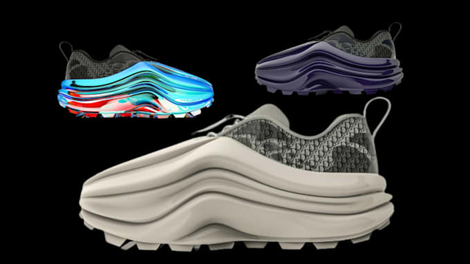 Create 3d exploded view 3d shoe, footwear, 3d shoe animation by ...