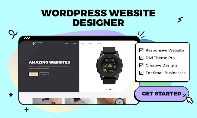 Create or recreate a responsive wordpress website by Wudges | Fiverr
