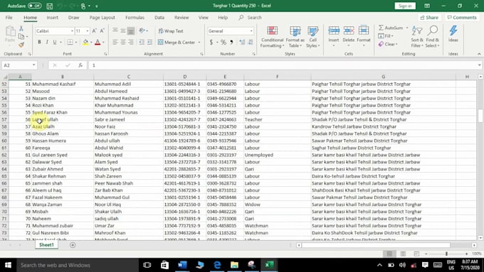 Do data entry copy paste data collection pdf to word or excel by Manisha_p01 | Fiverr