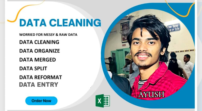 Clean excel spreadsheet, excel data cleaning, data entry in excel by ...