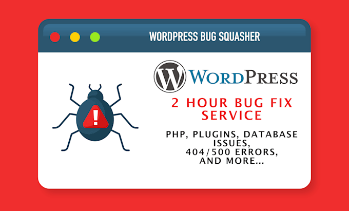 Fix your wordpress website bugs and issues by Swissarmydev | Fiverr Fix your wordpress website bugs and issues by Swissarmydev | Fiverr