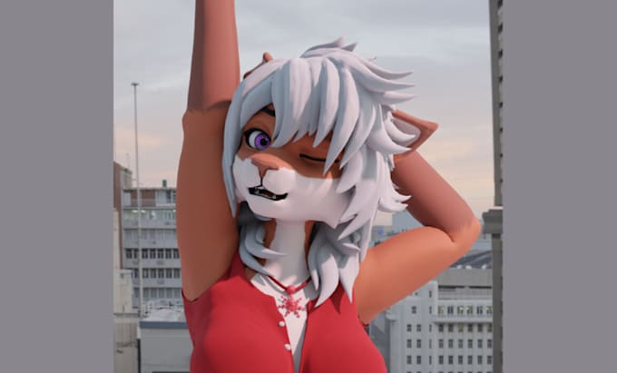 Create custom vrchat avatar furry nsfw vr fursona nsfw vtuber 3d model character by Vrchat_guru1 ...