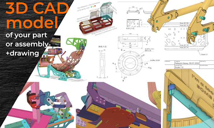 Design cad 3d model of your part or assembly by Bycircle | Fiverr