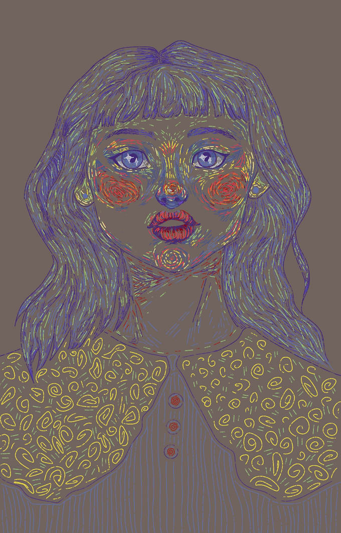 Illustrations that combine traditional and digital art by Kiiko_ | Fiverr