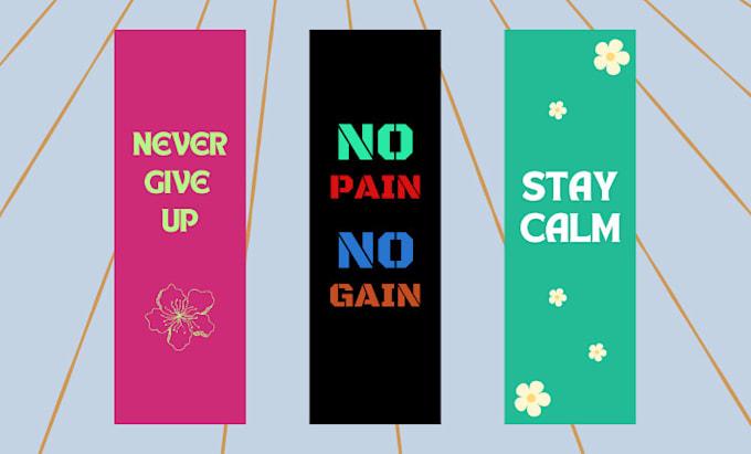 Design custom bookmarks for you by N_sahar_313 | Fiverr