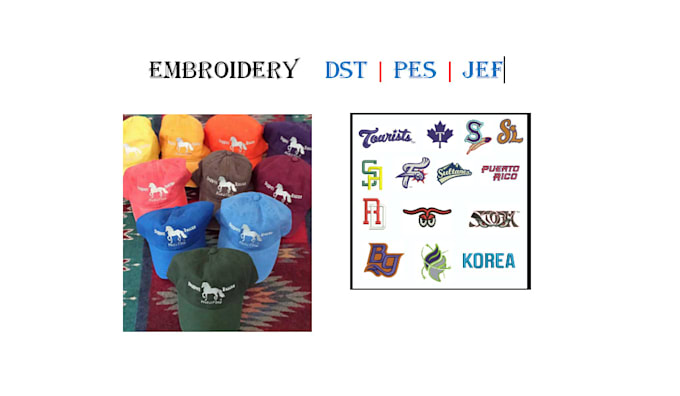 Do embroidery digitizing logo, embroidery design, patches, on dst pes ...