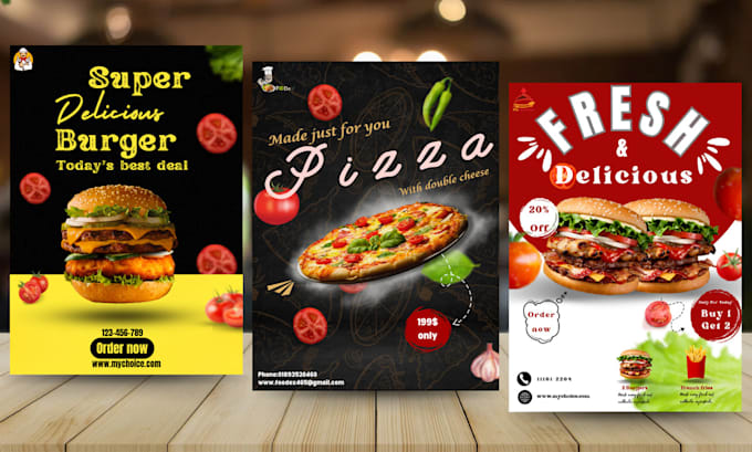 Design eye catching food flyer or food poster by Designer_antu7 | Fiverr