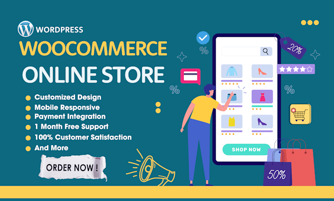 Build Responsive Wordpress Ecommerce Store Using Woocommerce Online
