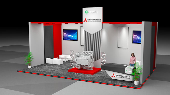 Design spectacular 3d stall, pavilion, venue layout by Numanbd | Fiverr