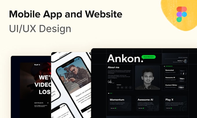 Do mobile app ux design, website and landing page uiux design in figma by Ankon_antu | Fiverr