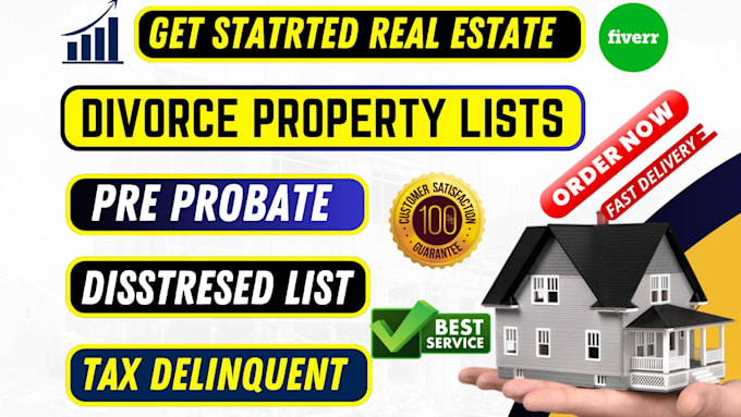 Do divorce leads disstresd properties list with skip trace by Muhammadmuja138 | Fiverr