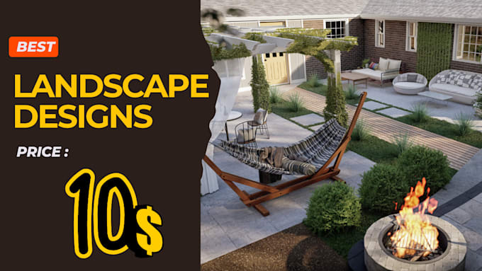 Design your landscape garden, your front, back yard with realistic ...