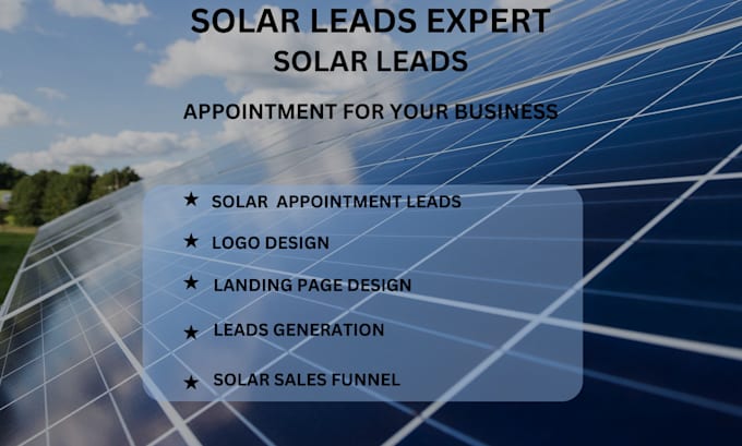 Generate solar leads, and design a solar landing page by Dan_digitals3 ...