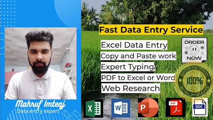 Do perfect and fastest data entry for your work in less than 12 hours ...