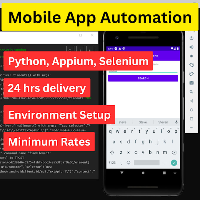 Automate any app using appium by Engr_abdul1 | Fiverr
