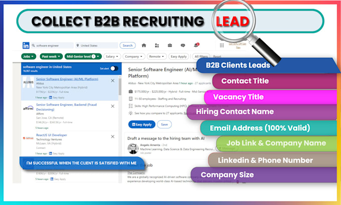 Build b2b recruiting lead generation for any industry by Va_lead_hunter ...