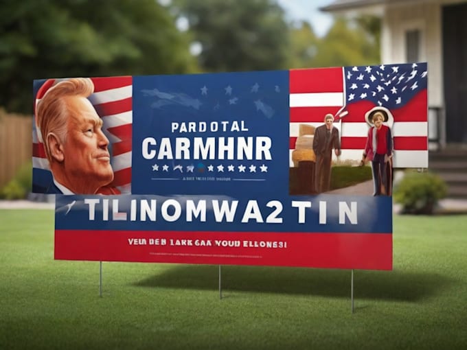 Design political yard sign or lawn sign, logo by Shakir_khans | Fiverr