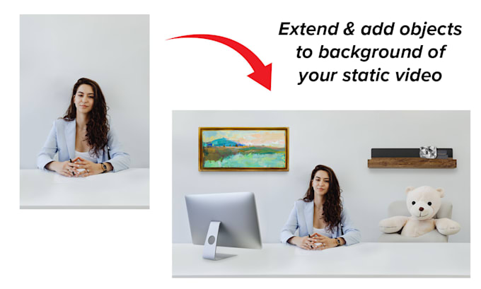Extend and add objects to background of your static video by Animation ...
