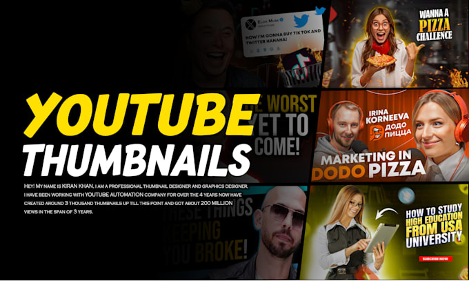 Create eye catching thumbnails by Itx_k0k0 | Fiverr