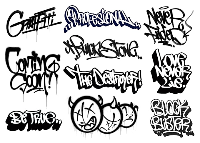 Create graffiti tags with spray texture for your logo by Alwayslurkin ...