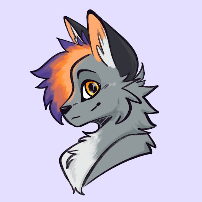 Draw simple bust or headshot of your furry oc by Eeveehuman | Fiverr