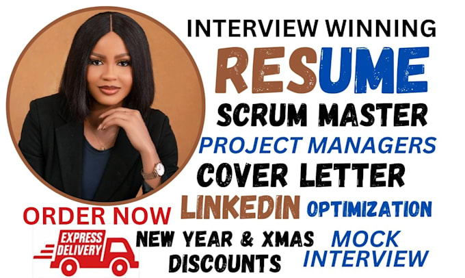 Create scrum master, project management resume, cover letter, and ...