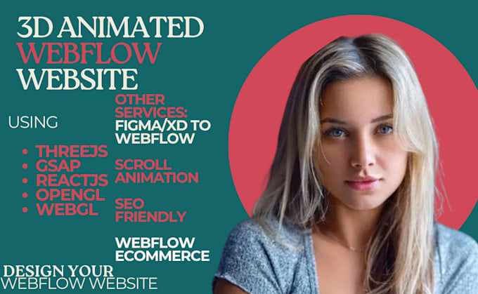3d Model Webflow 3d Animated Website Using Gsap Opengl Threejs Webgl Weebly By Felicia Bran Fiverr