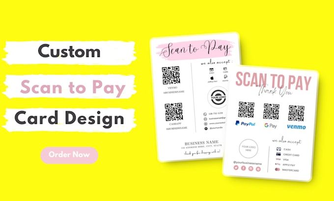 Design custom scan to pay card designs for your business by Chikky ...