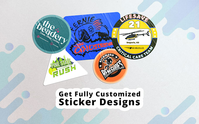 Design custom sticker with in 24 hours by Hasibahabib | Fiverr