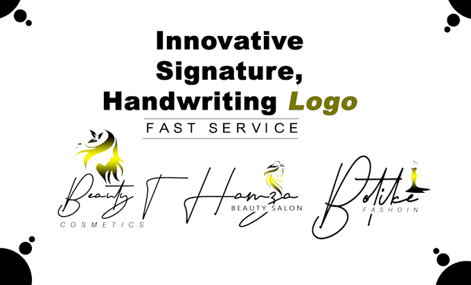 Do the innovative , cursive, signature, handwriting logo by Alihamza328 ...
