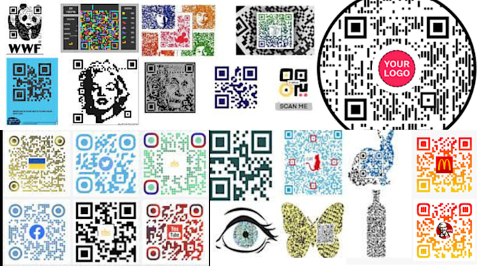 Do custom qr code design and qr code generator with logo by ...