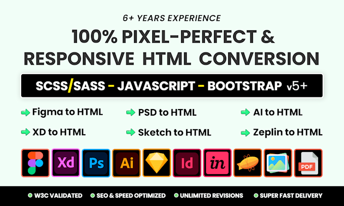 Convert figma to bootstrap, xd to bootstrap, psd to bootstrap 5 by ...