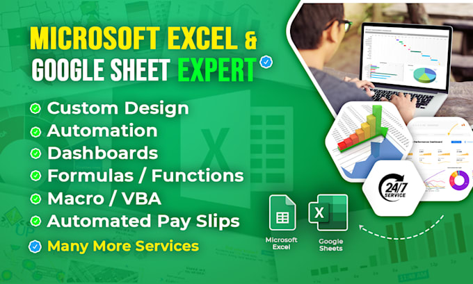 Do excel formulas, google sheet, macro ,vba excel dashbord and excel automation by Shahzainkha ...