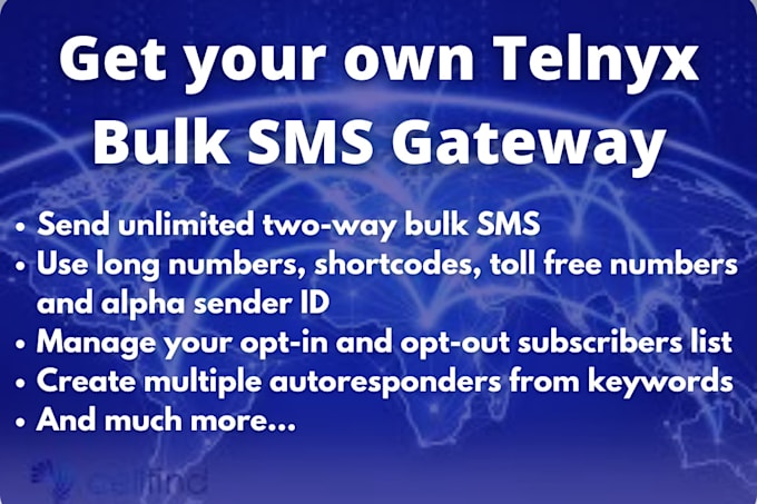 Install bulk sms marketing gateway to send bulk sms worldwide with telnyx api by Mcanudo | Fiverr