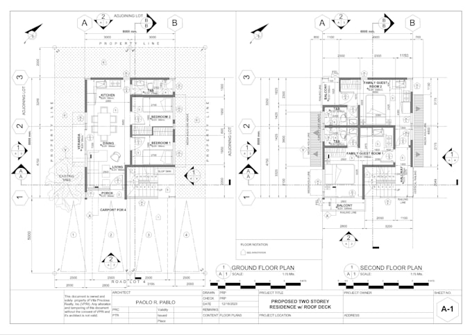2d drawing from autocad by Arki_pablo | Fiverr