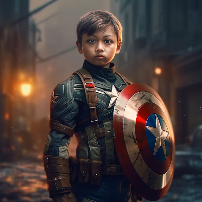 Make your children to be realistic super hero style use midjourney and ...