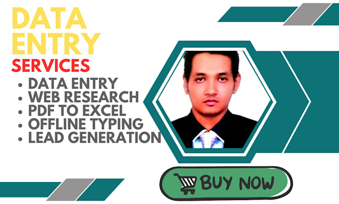 Do data entry and excel by Shahriaralam475 | Fiverr