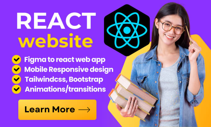 Develop React Web App Figma To React Tailwindcss React Bootstrap Nodejs Mongodb By Techpixel