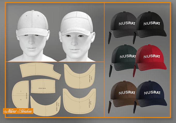 Design a hat and cap with tech pack, 3d and sewing pattern by ...