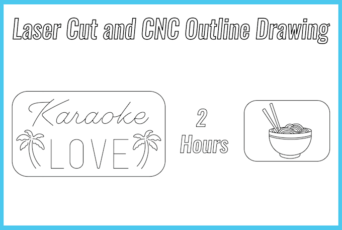 Convert image to cnc, laser cutting vector outline drawing any product ...