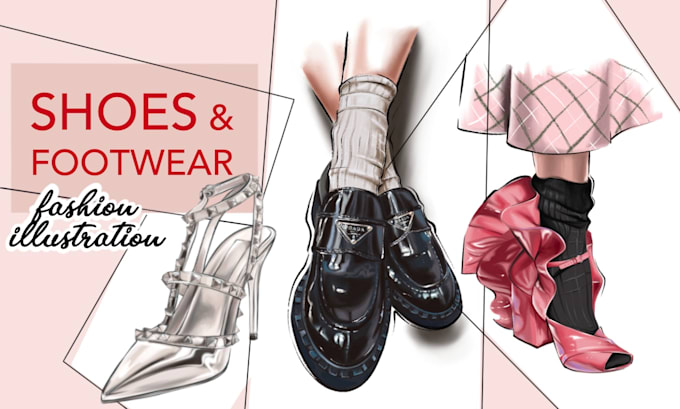 how to draw shoes fashion illustration