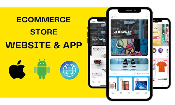 Build a professional ecommerce store and flutter android and ios app by Ahmedatef55 | Fiverr